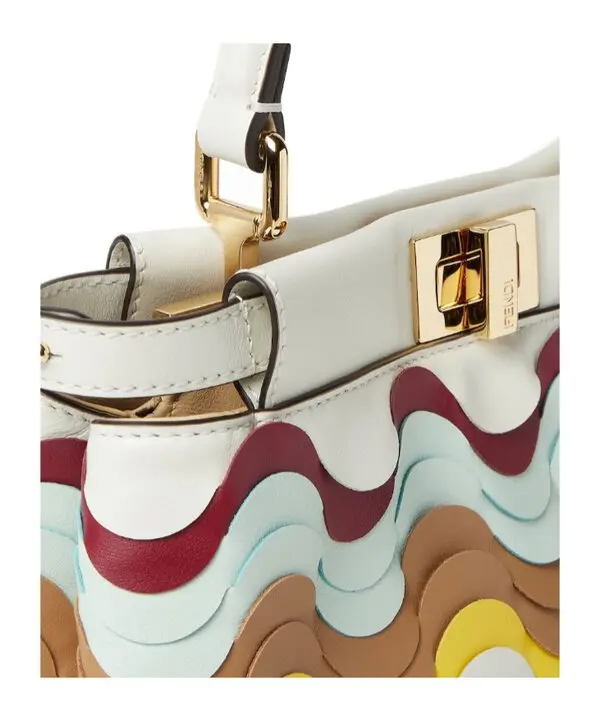 Fendi Peekaboo Mini Wave Calfskin Bag