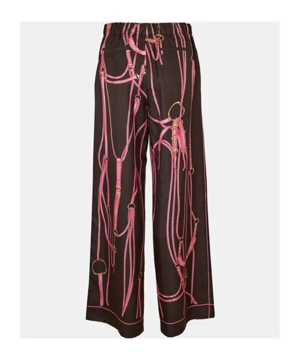 Gucci Printed Wide-leg Casual Pants - Black
