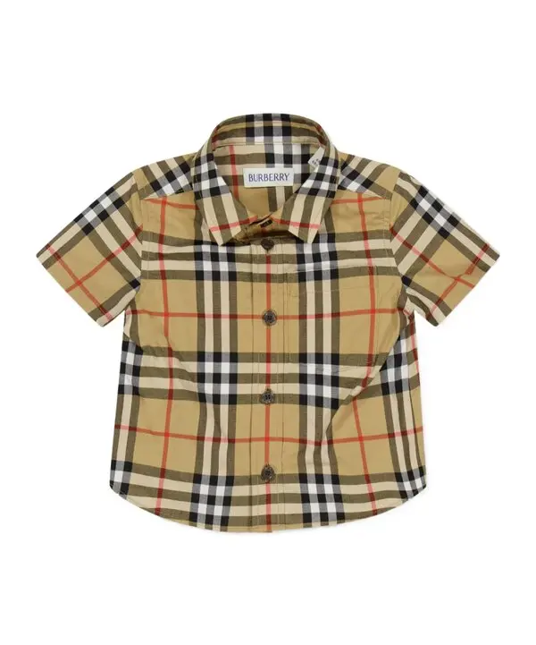 Burberry Plaid Short Sleeve Shirt