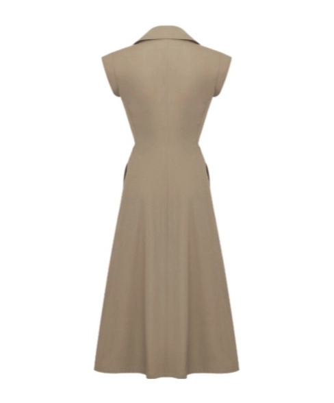 Dior Mid-length Lapel Dress - Olive