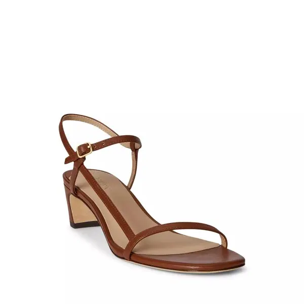 Ralph Lauren Lainee Real Leather Heeled Sandals