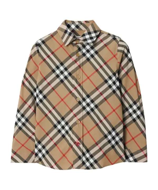 Burberry Long Sleeve Plaid Shirt