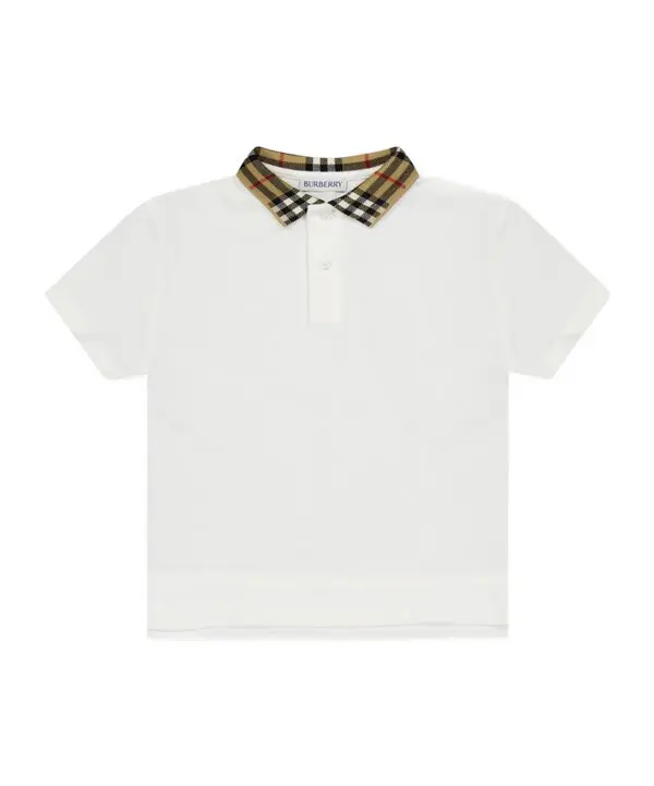 Burberry Plaid Collar Polo Shirt
