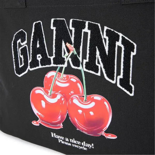 GANNI Extra Large Logo Tote Bag