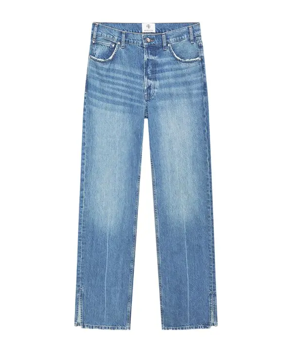 ANINE BING Roy Logo Patch High-rise Jeans