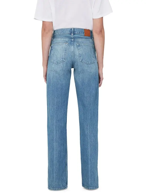 ANINE BING Roy Logo Patch High-rise Jeans