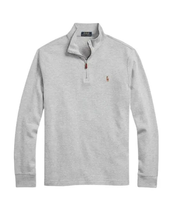 Polo Ralph Lauren Quarter Zip Sweater With Embroidered Logo
