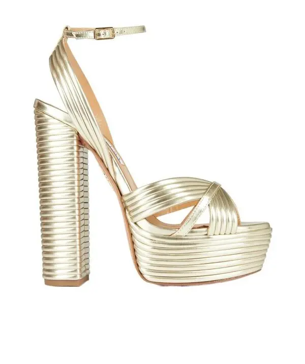 AQUAZZURA Logo High-heeled Sandals - Nude