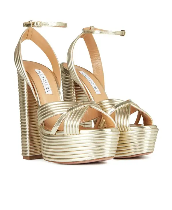AQUAZZURA Logo High-heeled Sandals - Nude