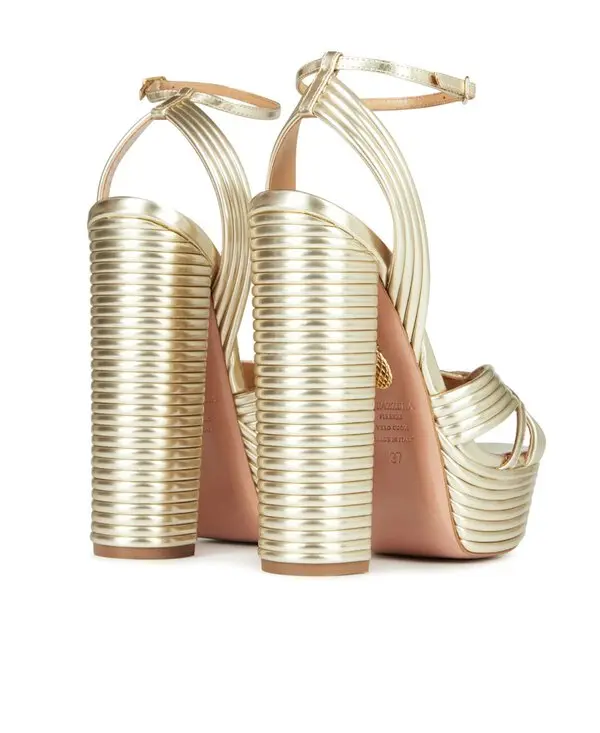 AQUAZZURA Logo High-heeled Sandals - Nude