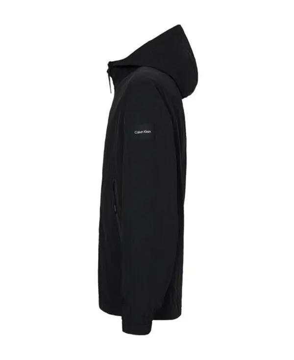 Calvin Klein Hooded Zip-up Casual Jacket With Logo Badge