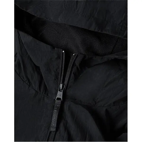 Calvin Klein Hooded Zip-up Casual Jacket With Logo Badge