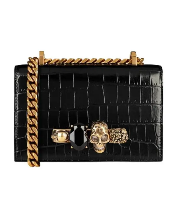 Alexander McQueen Jewel Knuckle-decorated Crossbody Bag
