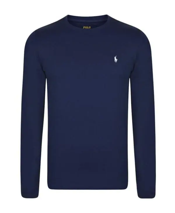 Polo Ralph Lauren Navy Long-sleeved Round-collar T-shirt