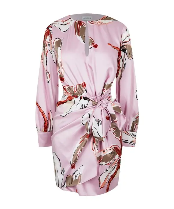Marella Floral Tie-waist Mini Dress