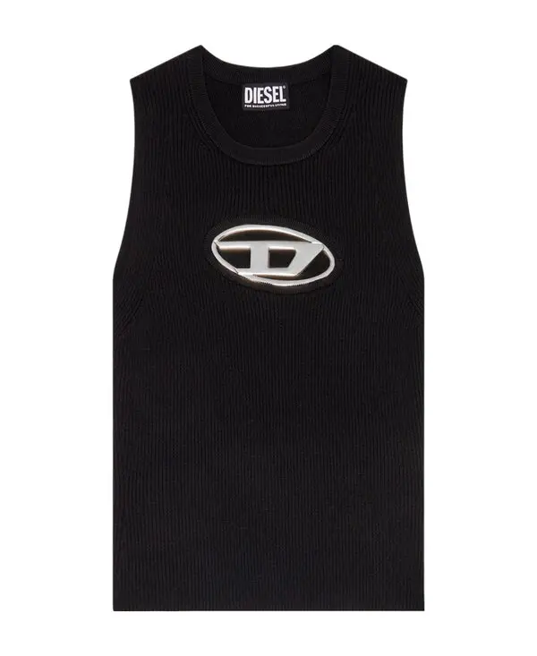 DIESEL® Sleeveless Knit Vest With Logo