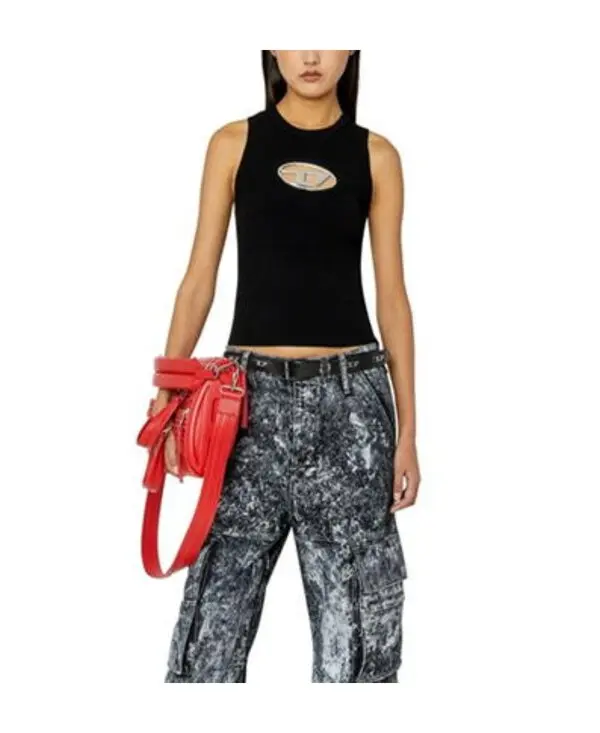 DIESEL® Sleeveless Knit Vest With Logo