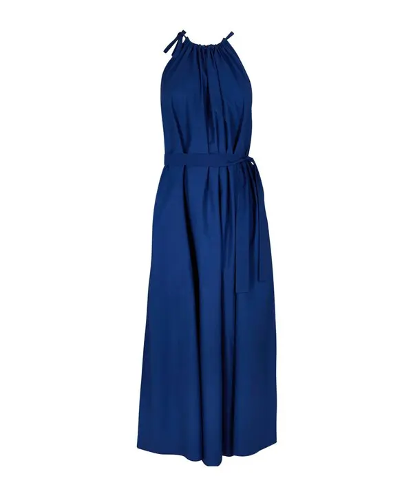Max Mara Halterneck Maxi Dress With Belted Waist