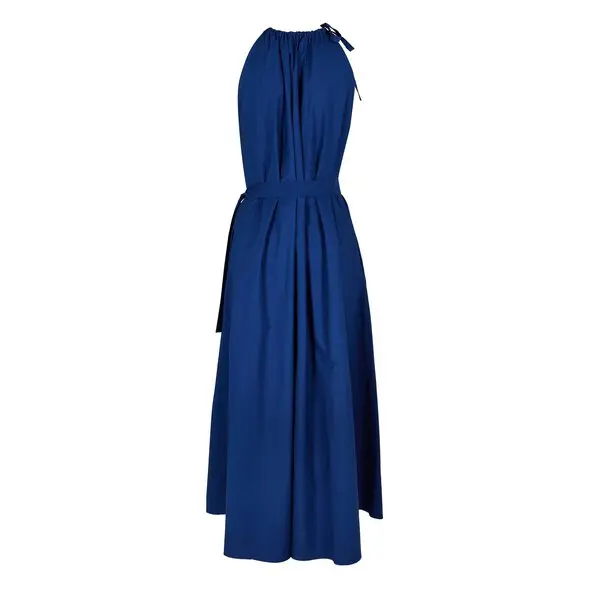 Max Mara Halterneck Maxi Dress With Belted Waist