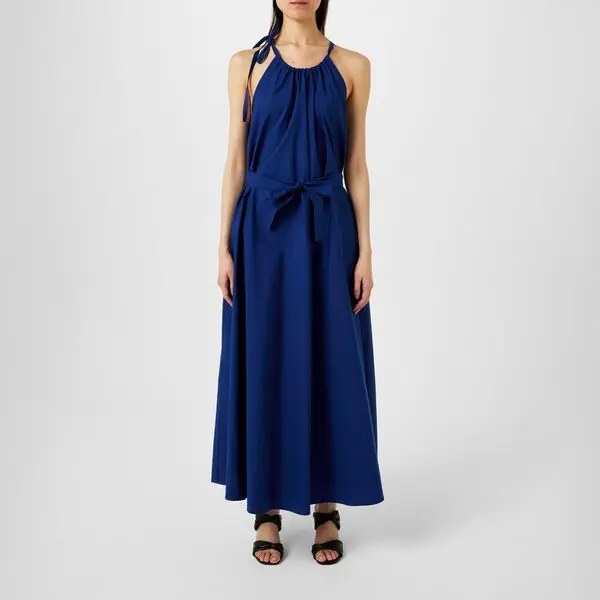 Max Mara Halterneck Maxi Dress With Belted Waist