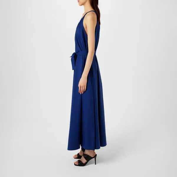 Max Mara Halterneck Maxi Dress With Belted Waist