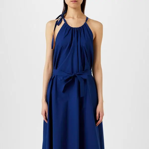 Max Mara Halterneck Maxi Dress With Belted Waist