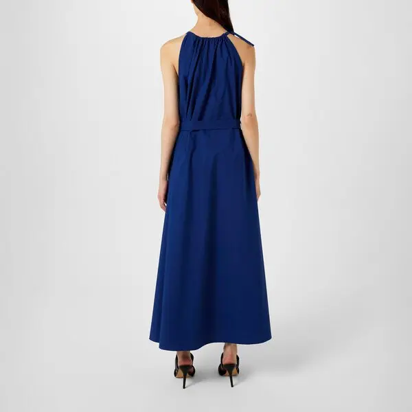 Max Mara Halterneck Maxi Dress With Belted Waist