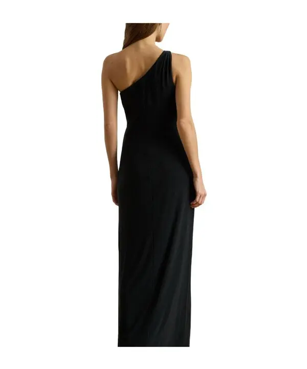 Ralph Lauren One-shoulder Gown With Chain Embellishment