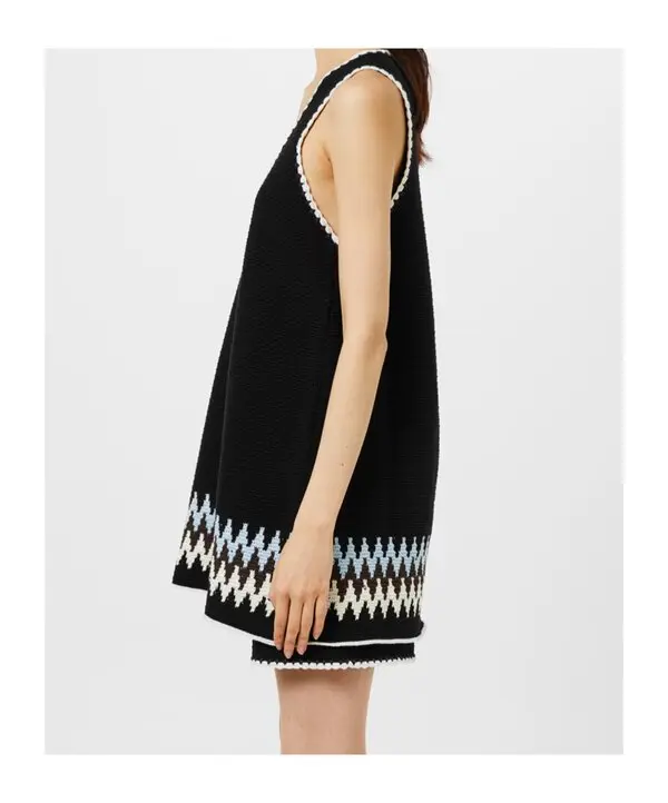 JIL SANDER Intarsia Knit Mini Dress