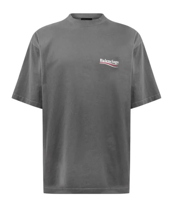 Balenciaga Logo Short-sleeved T-shirt - Gray