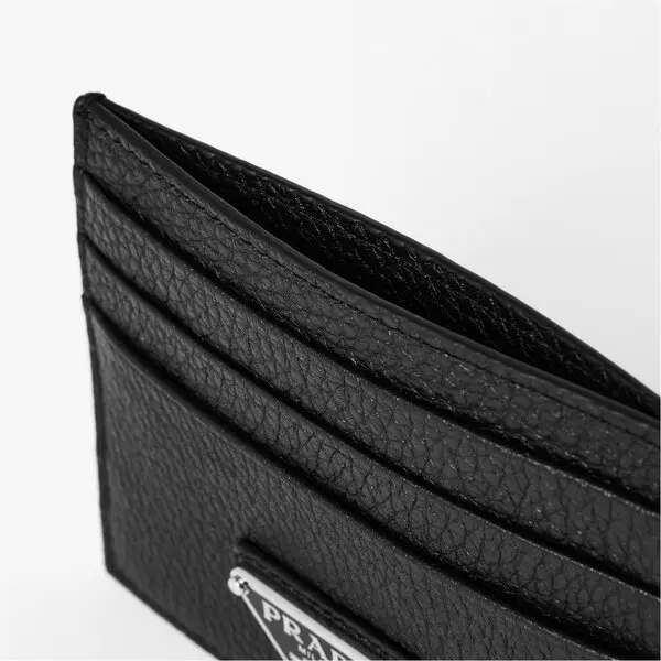 Prada Logo Leather Card Holder