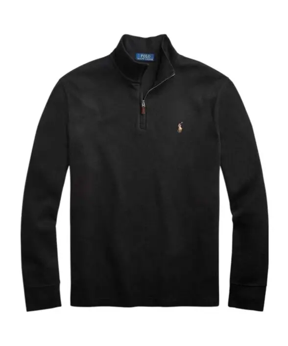 Polo Ralph Lauren Logo Zip-up Sweatshirt - Black