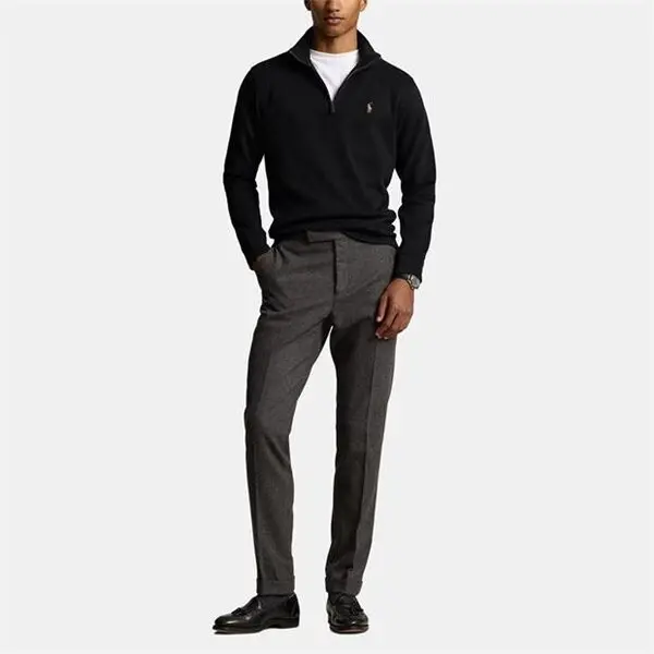Polo Ralph Lauren Logo Zip-up Sweatshirt - Black