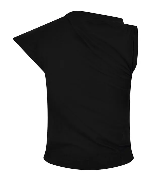 VIVIENNE WESTWOOD Logo Embroidered Cotton Top - Black