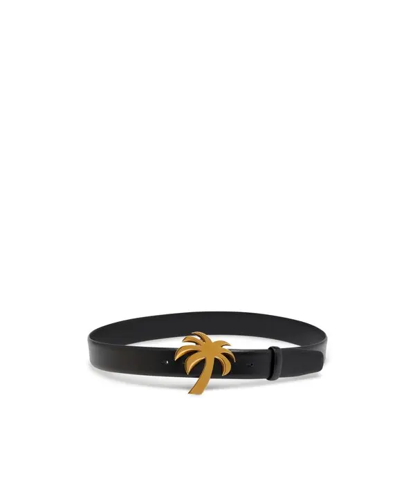 Palm Angels Palm Buckle Belt - Black/gld