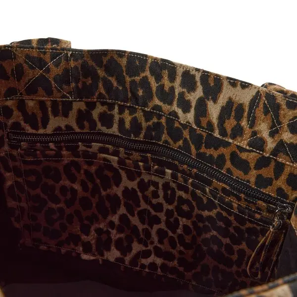 GANNI Leopard Print Tote Bag With Logo