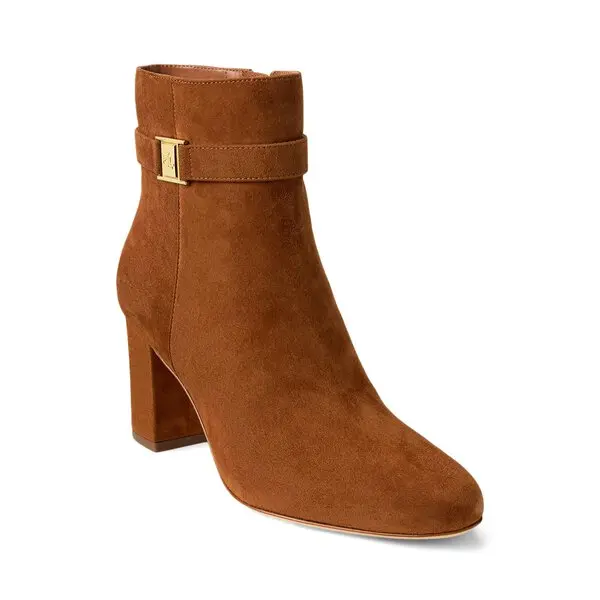 Ralph Lauren Kellie Ankle Heeled Boot - Brown