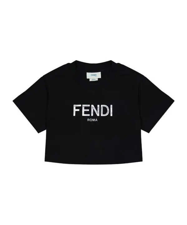 Fendi Midriff-baring Logo T-shirt