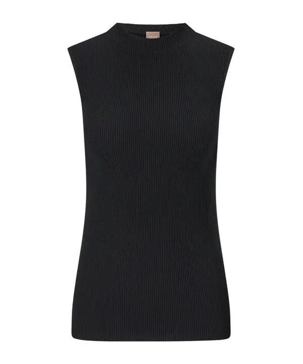 Hugo Boss Sleeveless Knitted Top - Black