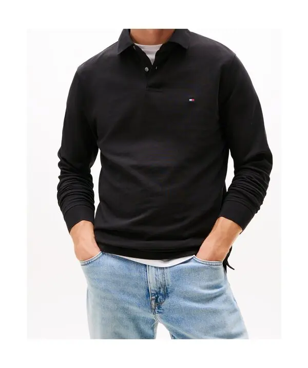 Tommy Hilfiger Logo Long Sleeve Polo Shirt