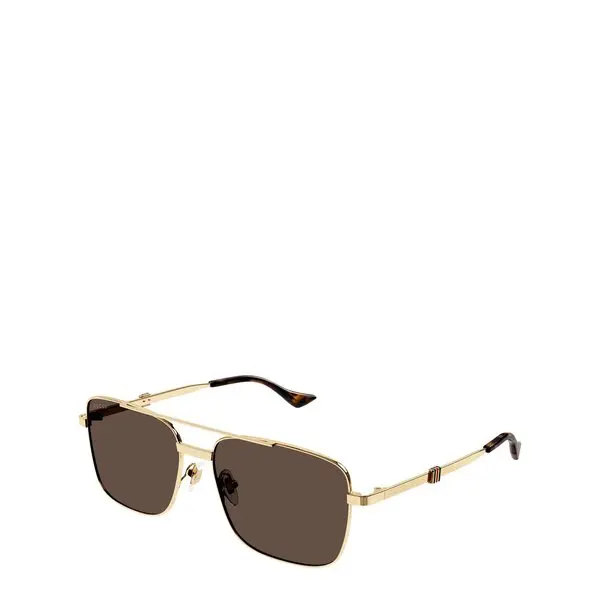 Gucci Web Pattern Square Frame Sunglasses