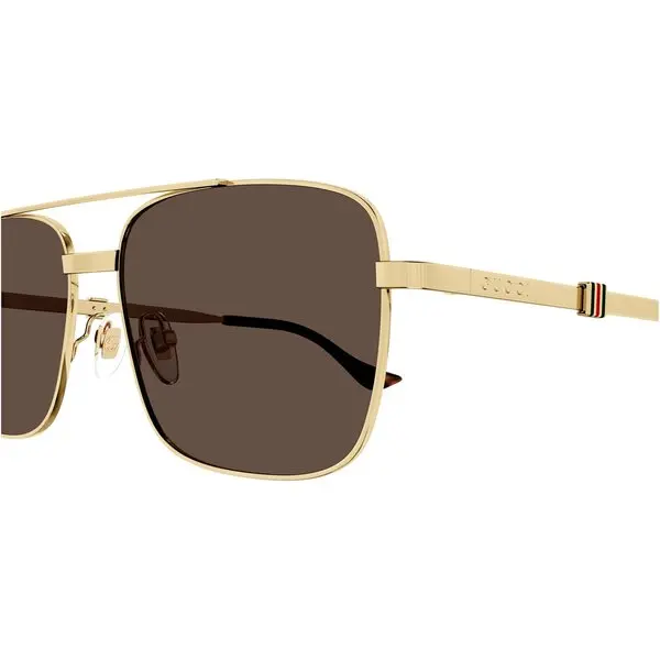 Gucci Web Pattern Square Frame Sunglasses