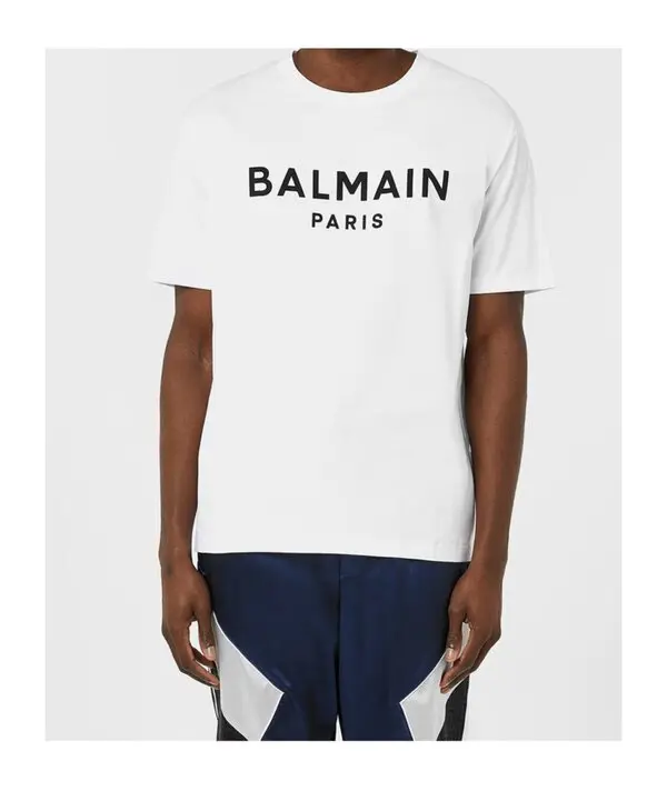 Balmain Print Logo Cotton T-shirt