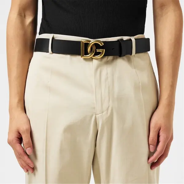 Dolce & Gabbana Interlock Logo Buckle Belt