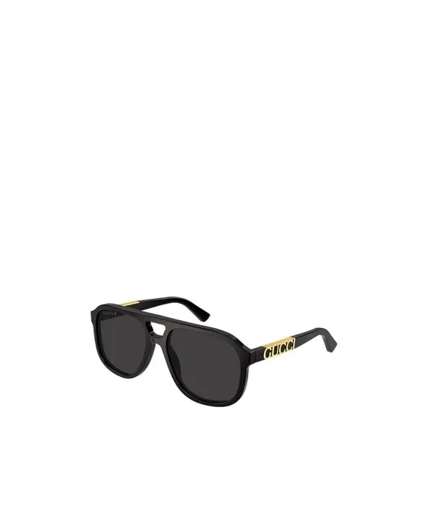 Gucci Aviator Sunglasses With Gold Tone Logo