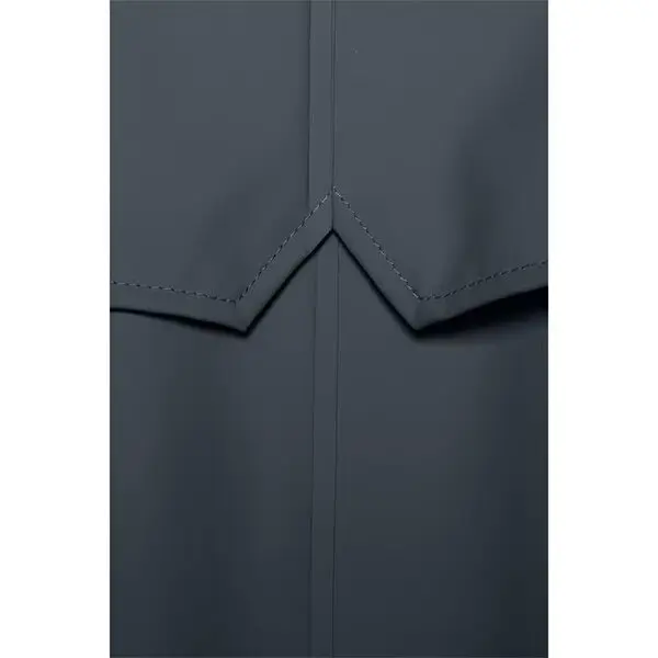 Rains Hooded Long-sleeved Raincoat - Black