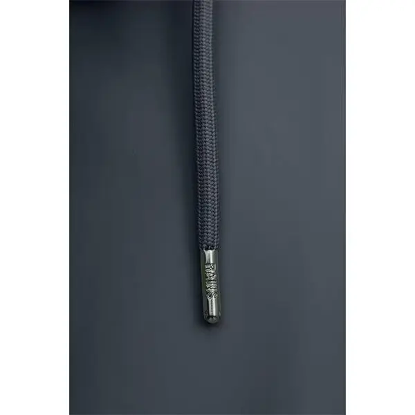 Rains Hooded Long-sleeved Raincoat - Black