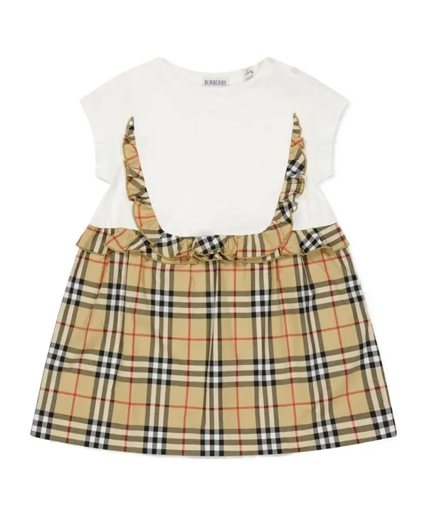 Burberry Check Panel Dress - Multicolor