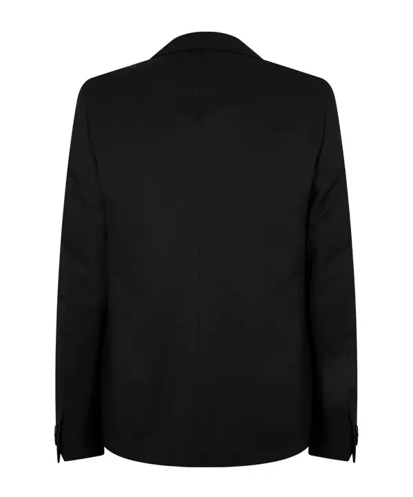Off-White Embroidered Wool Long Sleeve Blazer