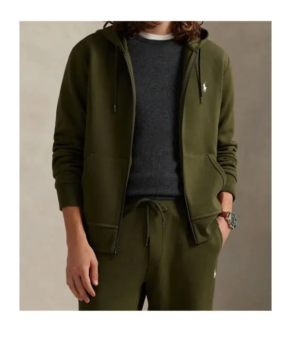 Polo Ralph Lauren Technical Full Zip Logo Hoodie - Green